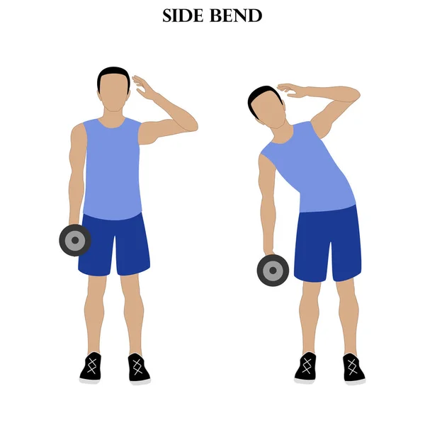 Dumbbell side bend exercise Stock Vector Image by ©parkheta.gmail.com ...
