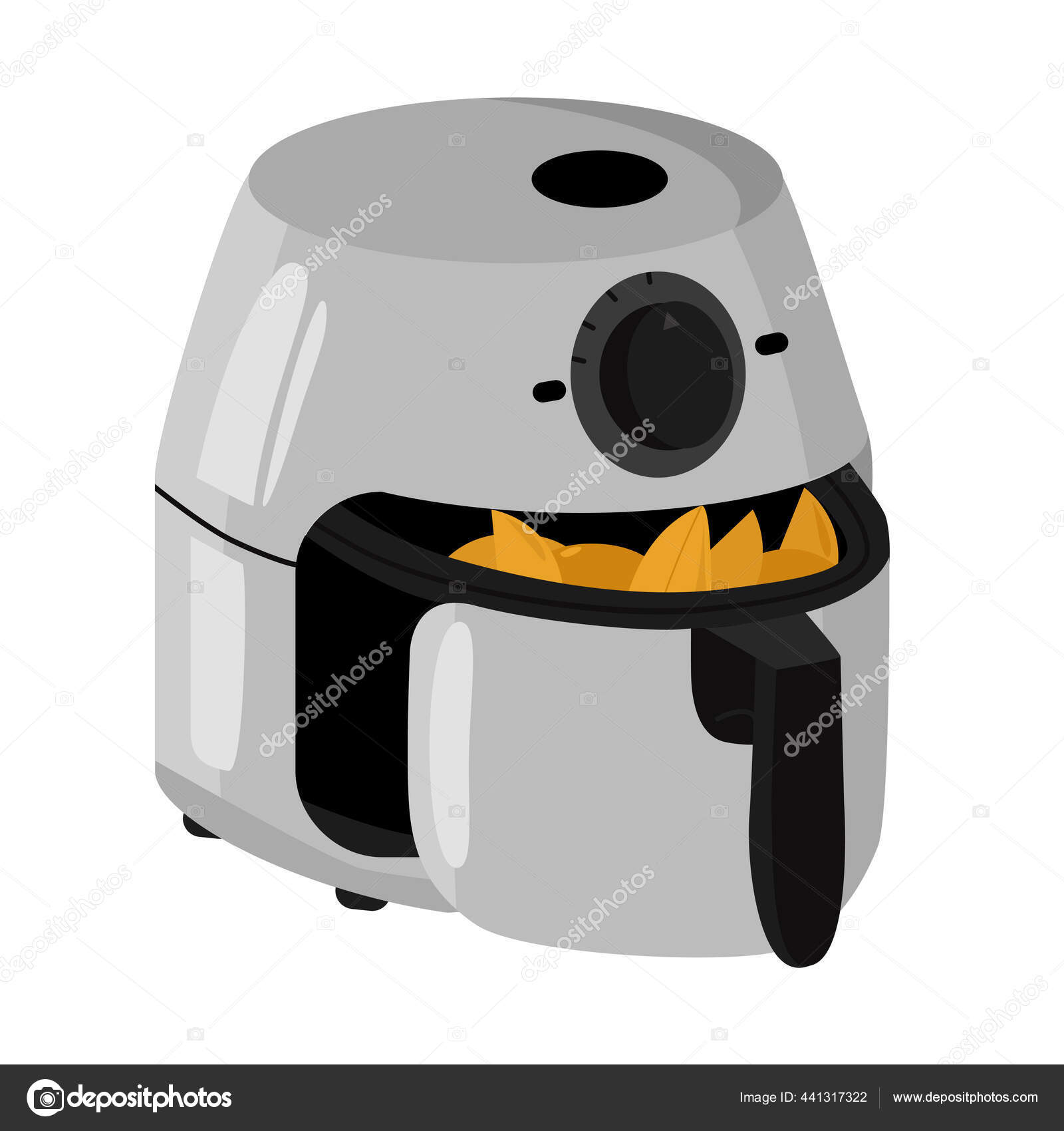 Open Bowl Kitchen Deep Fryer Ready Made Fries Electronic Device Stock ...