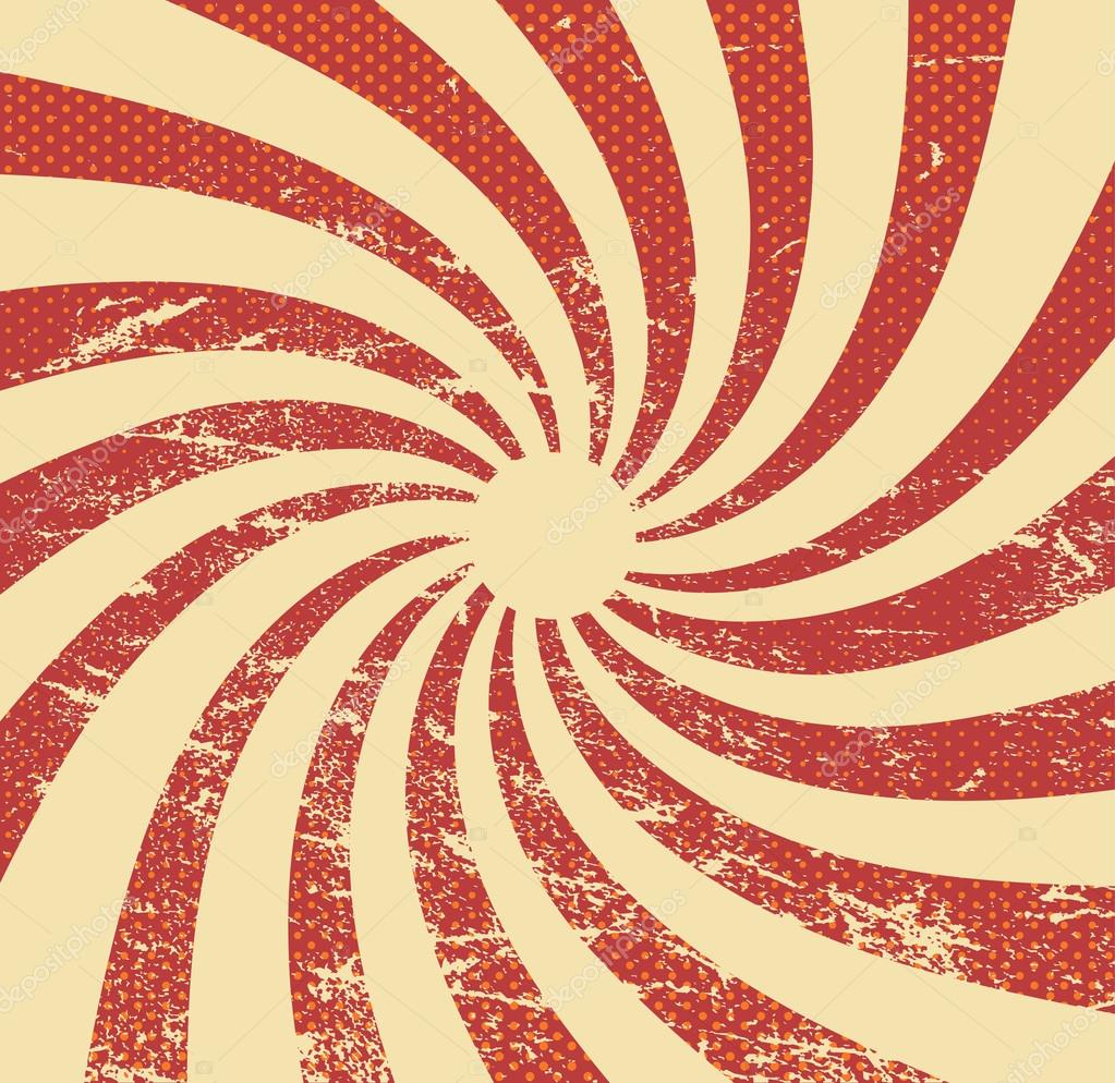 Retro rays background with scratches and dots. Vector vintage old ...