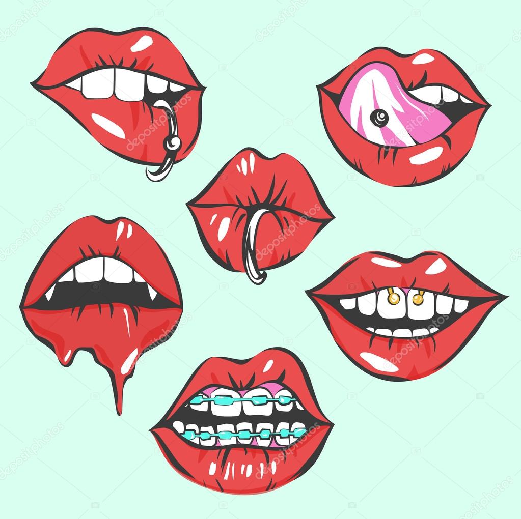 Lápiz Labial Cosmética Detallado Lindo Hembra Imagen Vectorial De ©