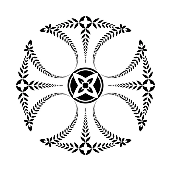 Laurel wreath tattoo. Trefoil, trifolium. Black ornament. Three-leaved ...