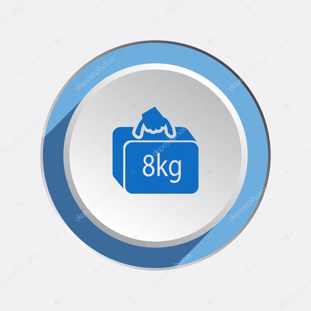 Baggage icon. Hand luggage for traveling. Airport info symbol. Blue ...