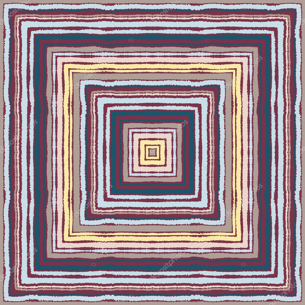 Seamless strip ethnic ornamental pattern. Rectangle, square lines with ...