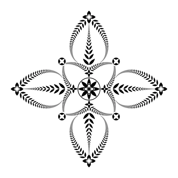 Laurel wreath tattoo. Trefoil, trifolium. Black ornament. Three-leaved ...
