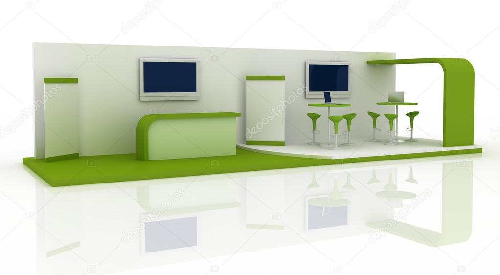 Empty exhibition booth, copy space illustration Stock Photo by ...