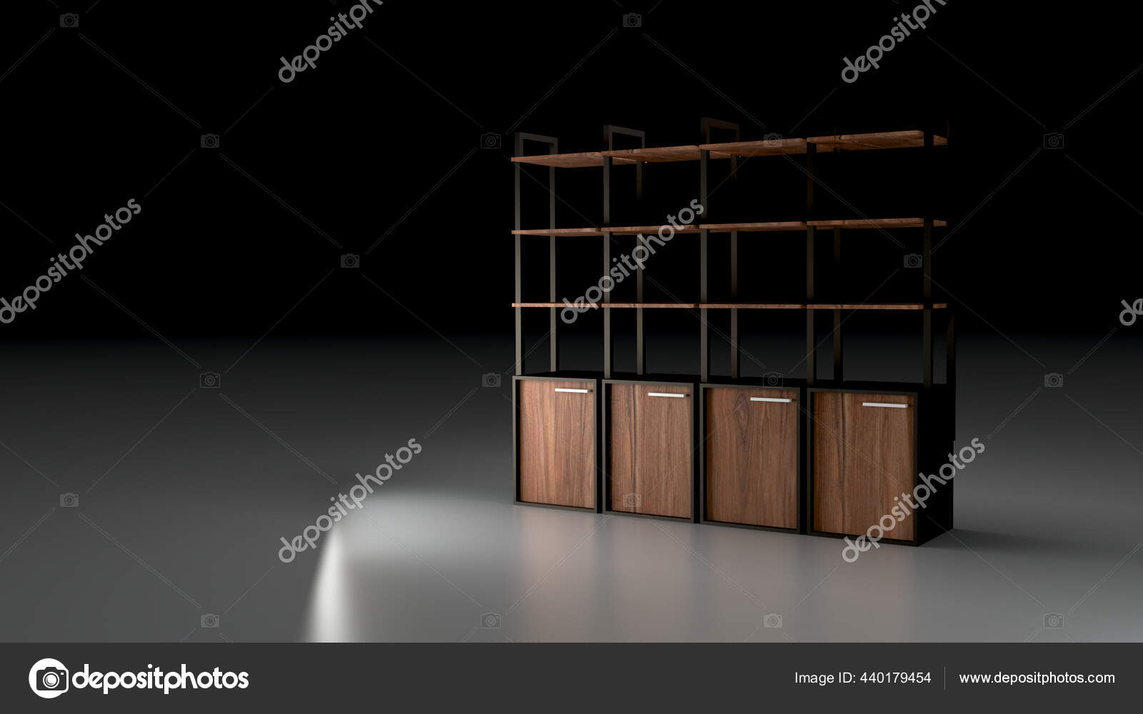 Empty Shelf Mockup Retail Display Design Original Rendering — Stock ...