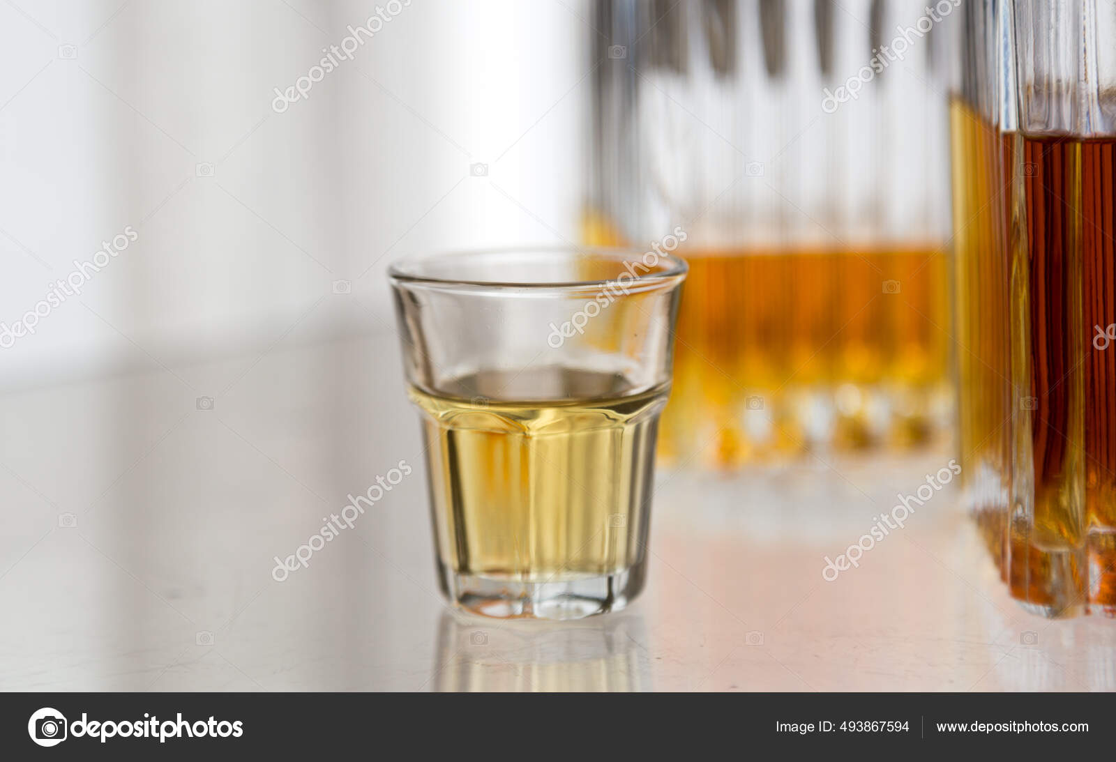 Alcoholic Spirits Drinks Concept Background Copy Space Stock Photo by ...