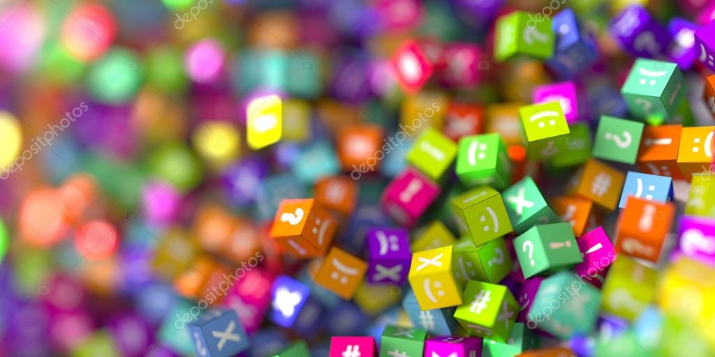 Random icons cubes Stock Photo by ©tostphoto 97255502