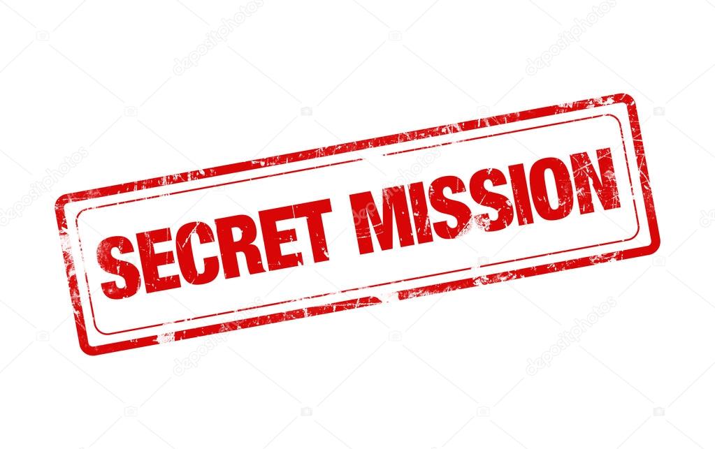 Secret Mission red stamp text on white background — Stock Photo ...