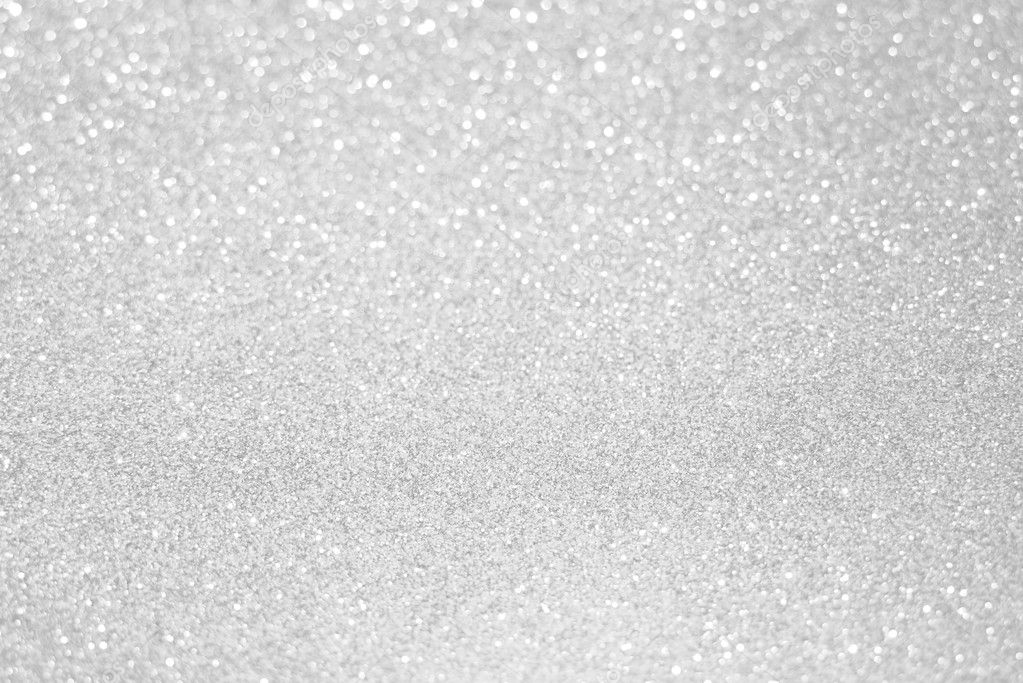 White Silver Glitter Bokeh Texture Christmas Abstract Background Stock