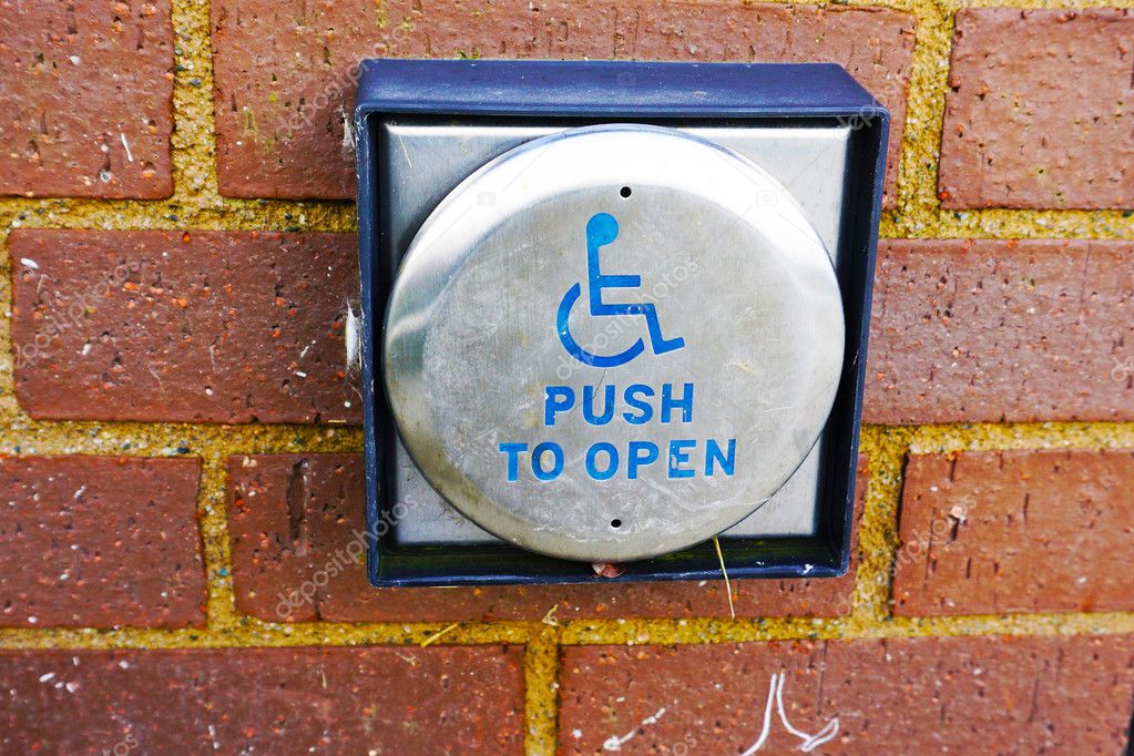 Handicap Push Button Door Opener Front Mall — Stock Photo © sukanda ...