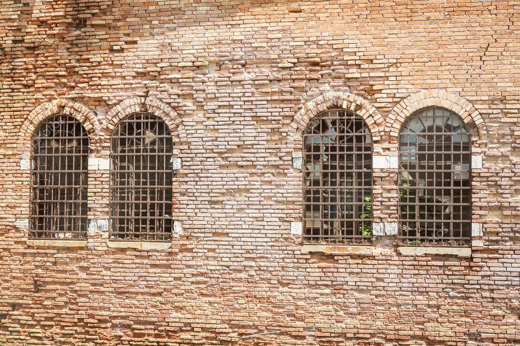 Stone wall with windows Stock Photo by ©gorov108 116525098