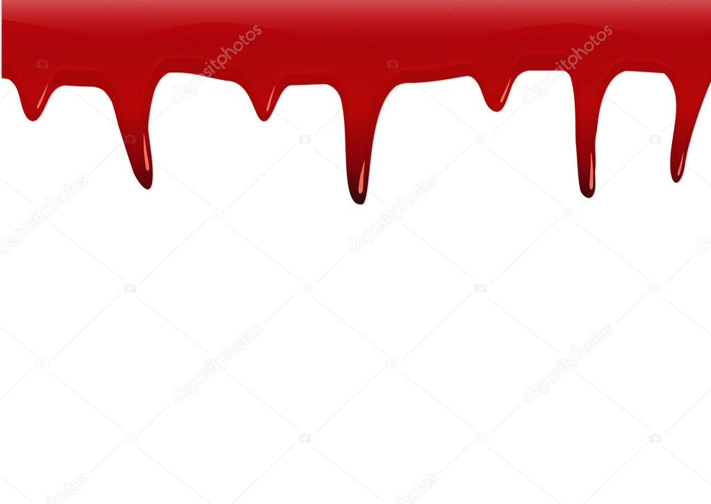 Red color dripping background that look like blood texture isolated on ...