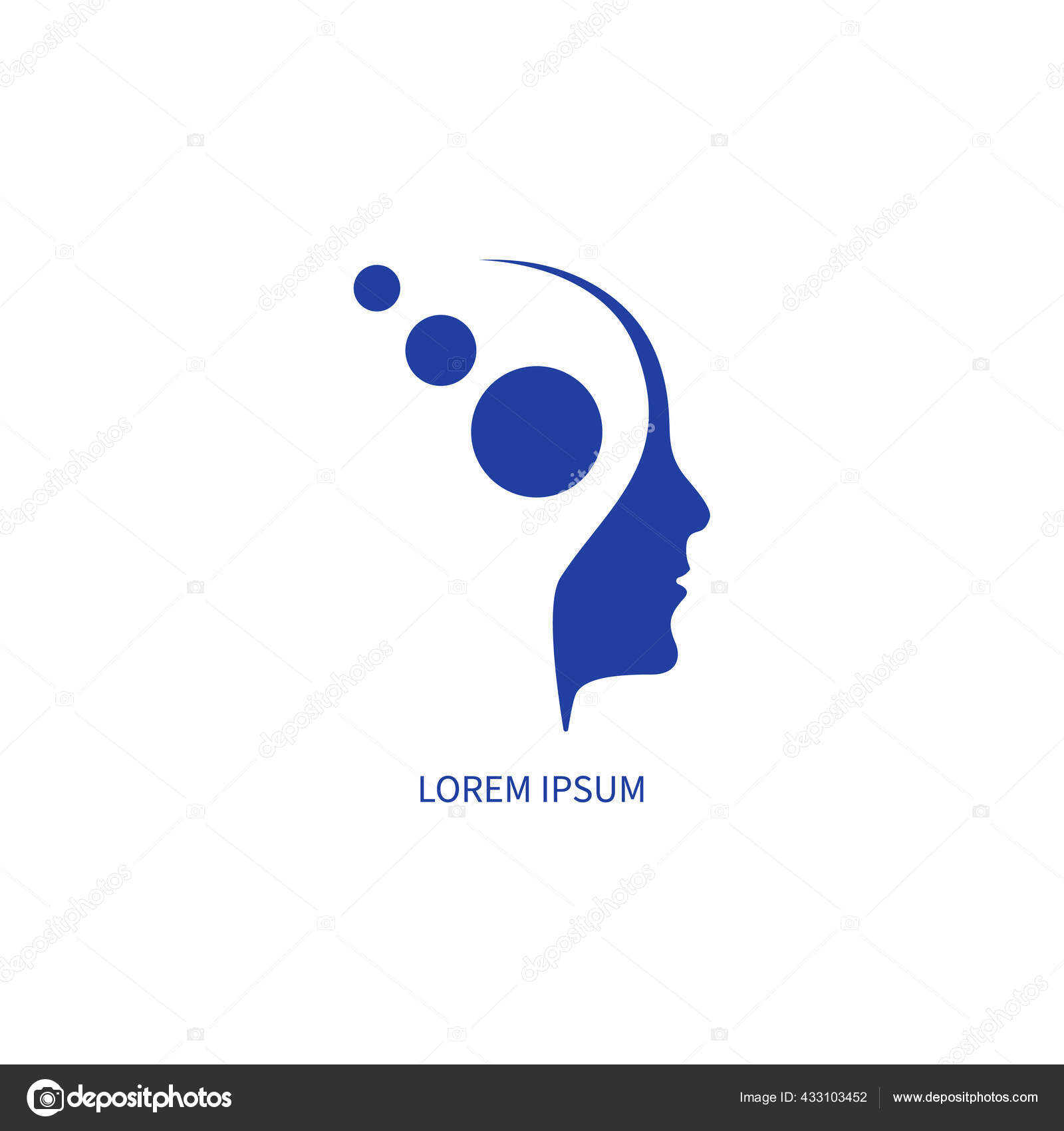 Icône Pensée Profil L'homme L'esprit Ouvert Logo Science Homme Vecteur ...