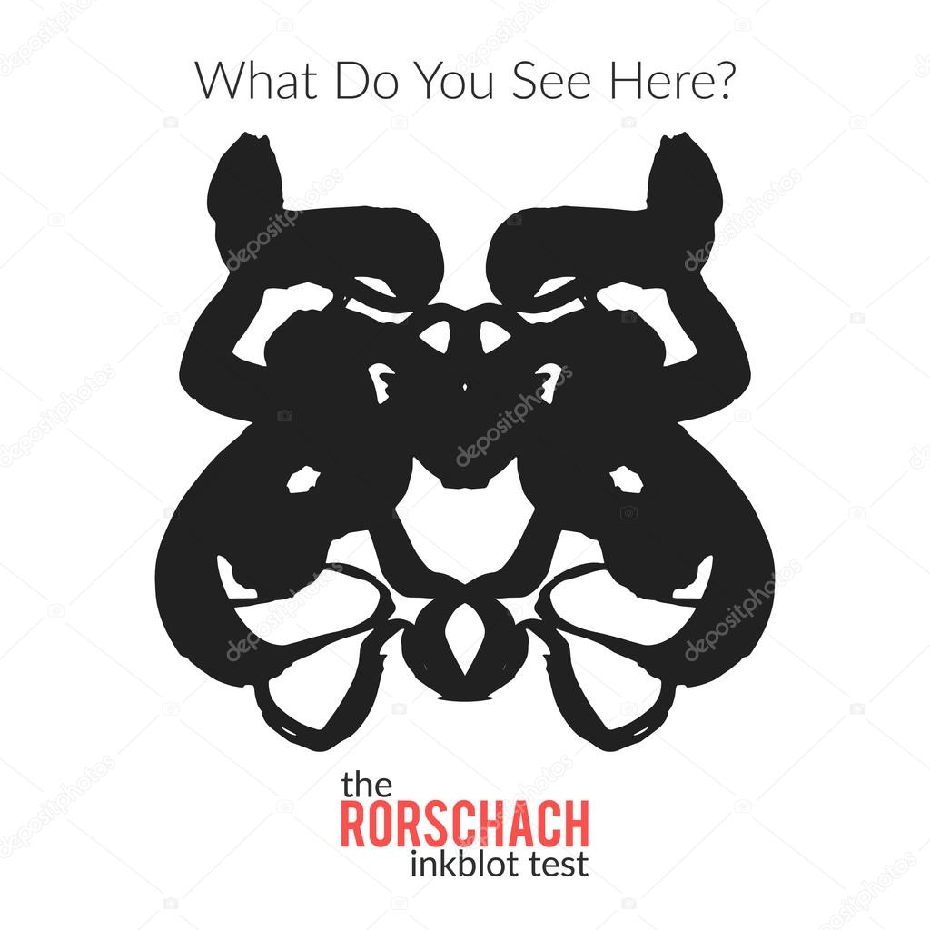 The rorschach inkblot test vector isolated variation for psychological ...