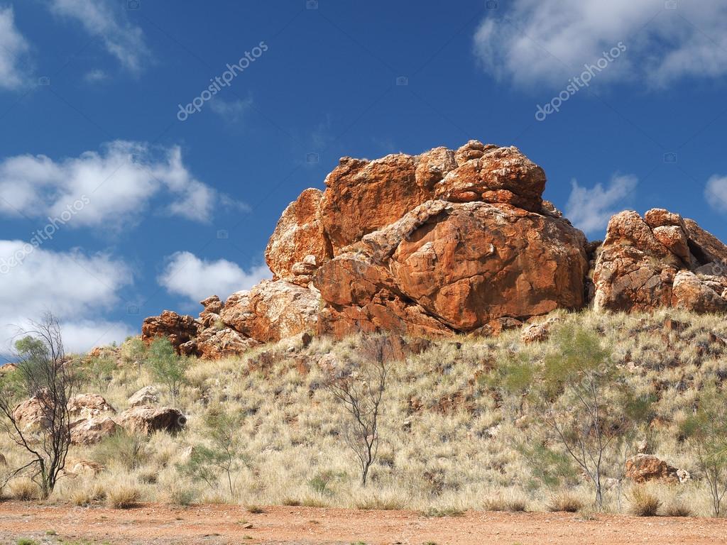Deep red outback rock formation — Stock Photo © Stringer_Image #92306598