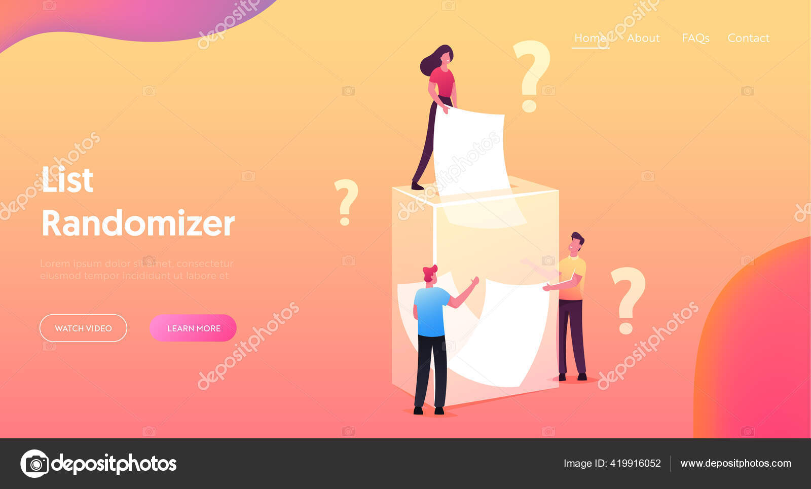 Fortune Telling, Lucky Chance, Lottery Raffle, Prediction Landing Page ...