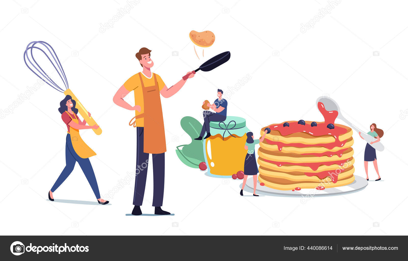 Eating Pancakes Cartoon
