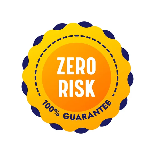 Zero Risk Easy Returns Guarantee Satisfaction Commercial Label Isolated ...