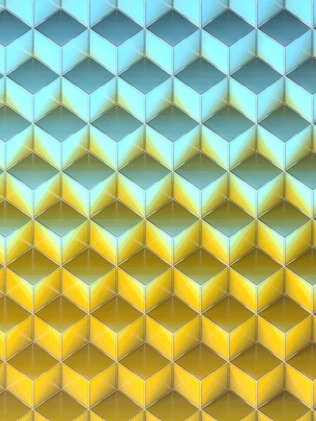 Proyección isométrica de cubos con un patrón geométrico rayado ...