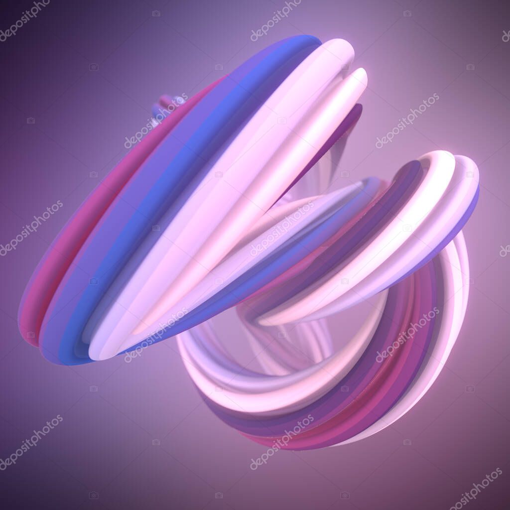 Línea suave curvada lisa ilustración digital de arte de línea ...