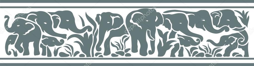 Blue Elephant Baby Shower Border ELEPHANT WELCOME BORDER AND BANNER