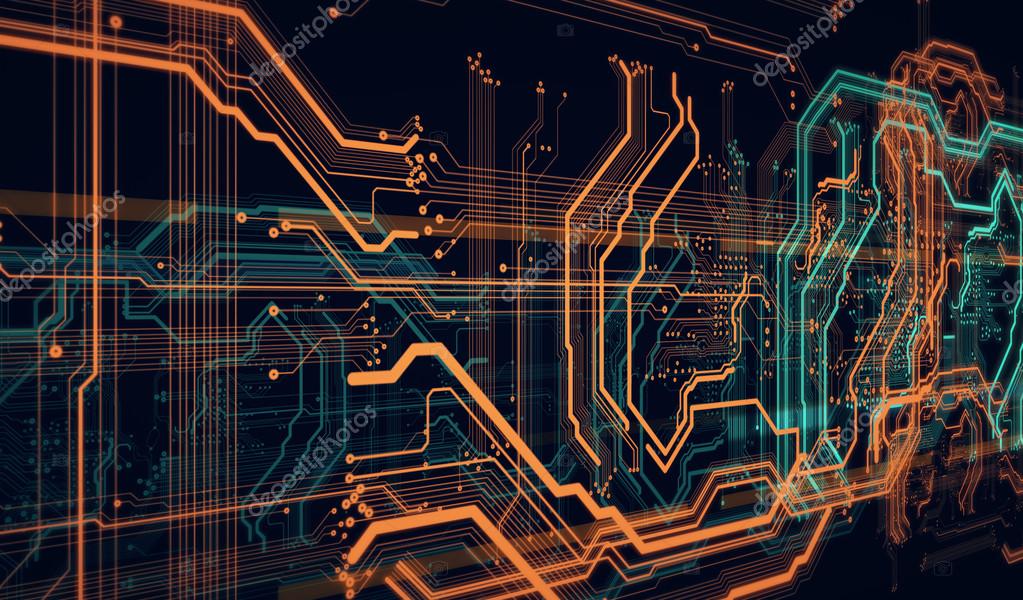 Orange Technology Wallpaper