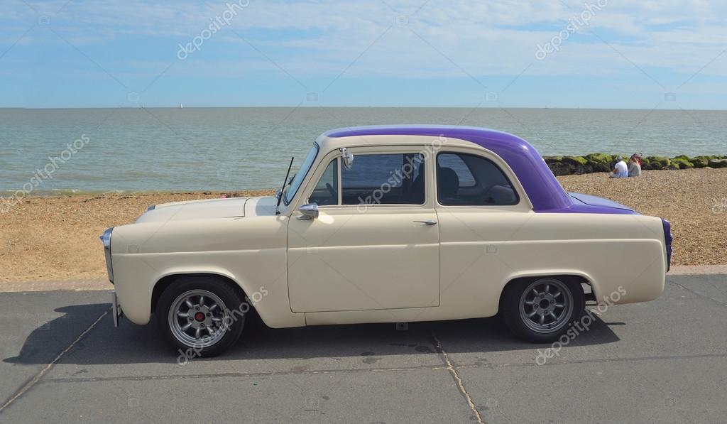 Classic Ford Popular on show at Felixstowe Seafront. – Stock Editorial ...