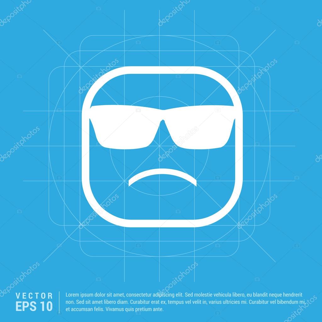 Face icon, Flat pictogram design Stock Vector by ©ibrandify 103796302