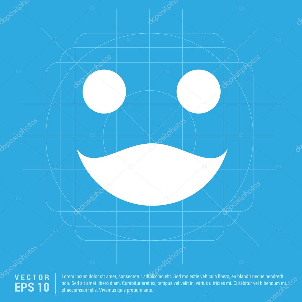 Image vectorielle Icône du visage, Conception de pictogramme plat par ...