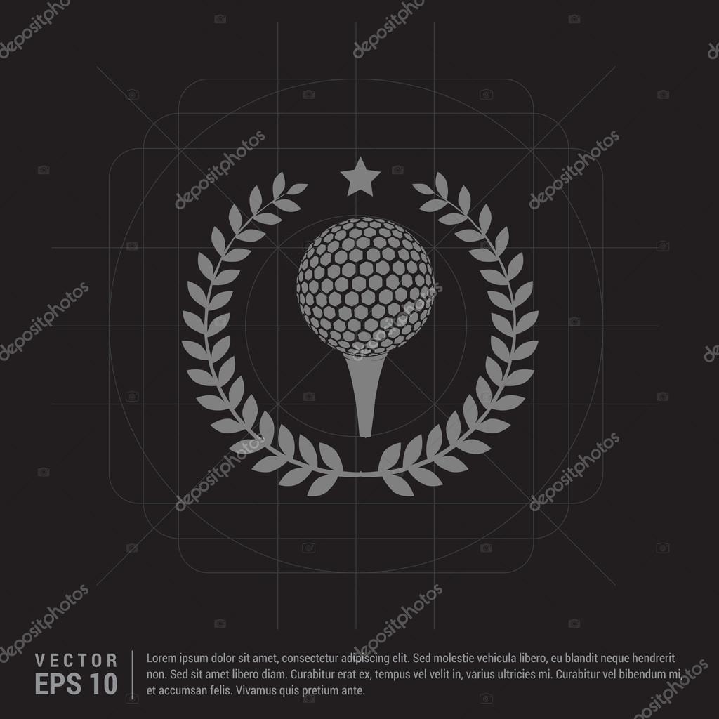 Golf ball on tee logo icon Stock Vector Image by ©ibrandify #103915420