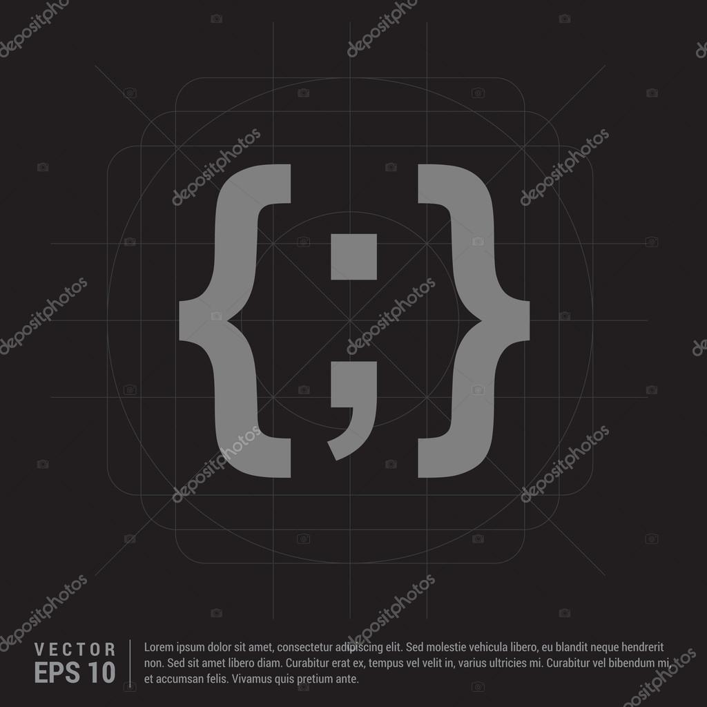 Icono de corchetes rizados Vector de stock #103918420 de ©ibrandify