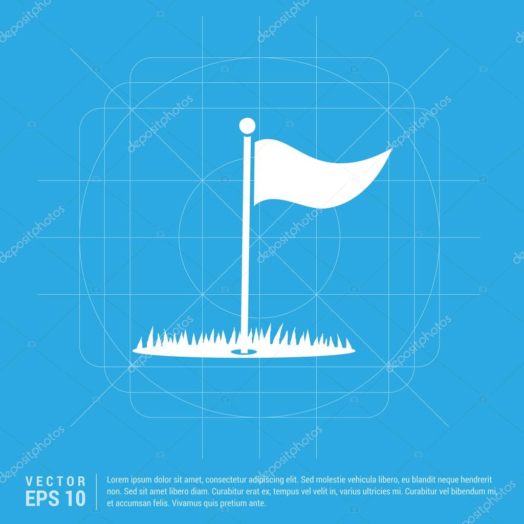 Golf flag icon Stock Vector Image by ©ibrandify #103927900
