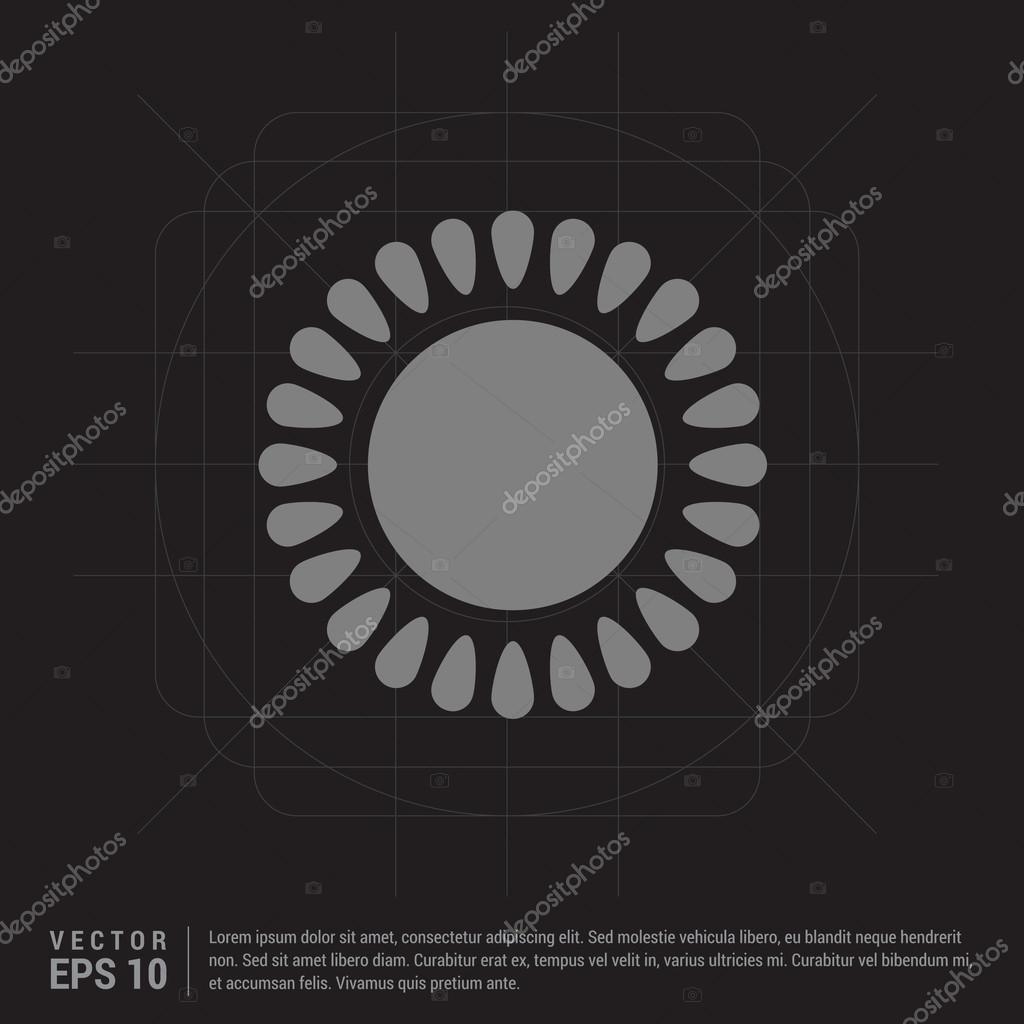 Sun, solar symbol icon Stock Vector by ©ibrandify 103942270