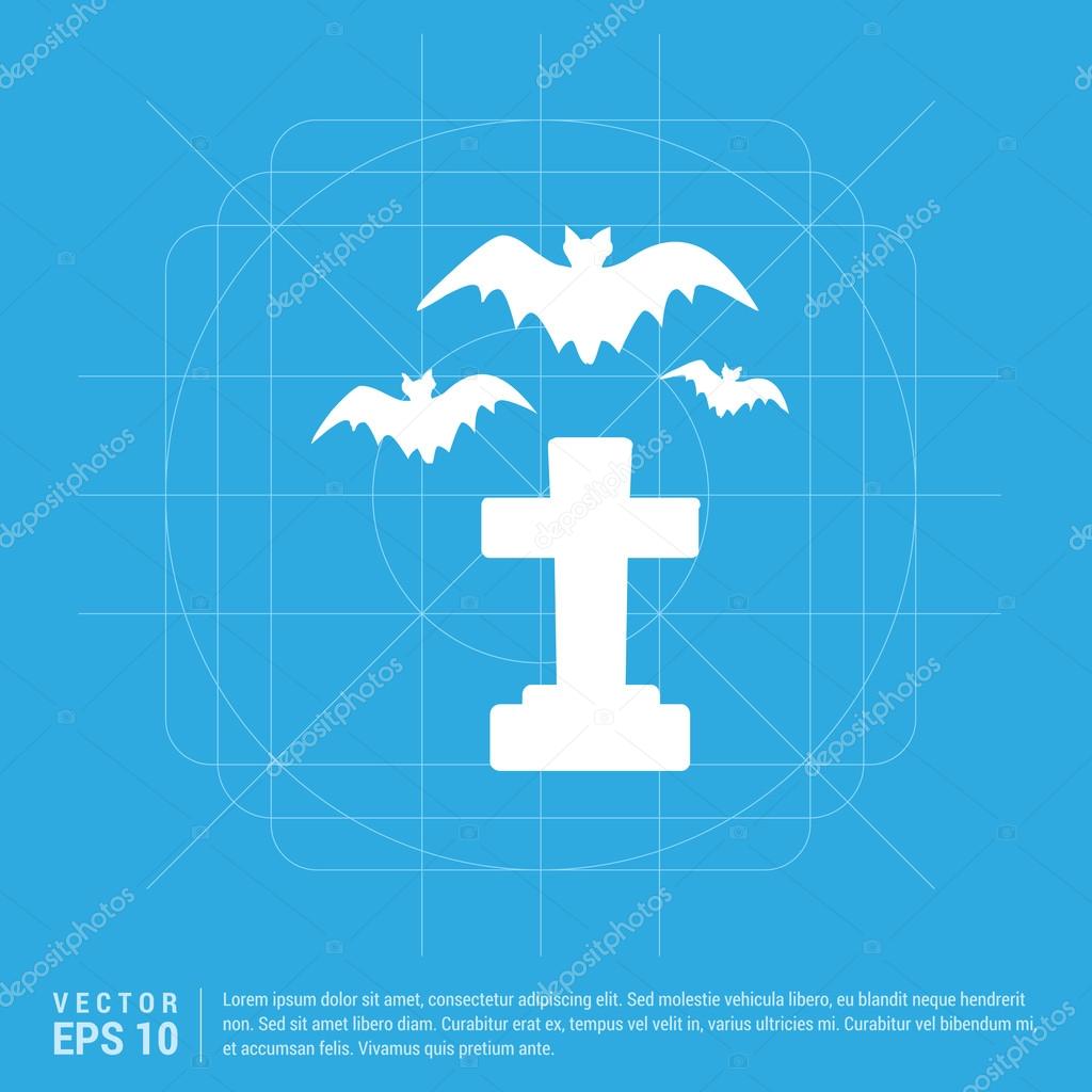 Halloween Grave icon. Stock Vector Image by ©ibrandify #103951856