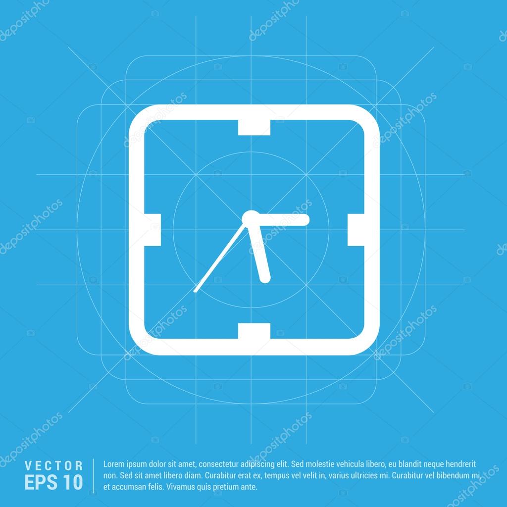 Flat clock web app icon Stock Vector by ©ibrandify 103984672