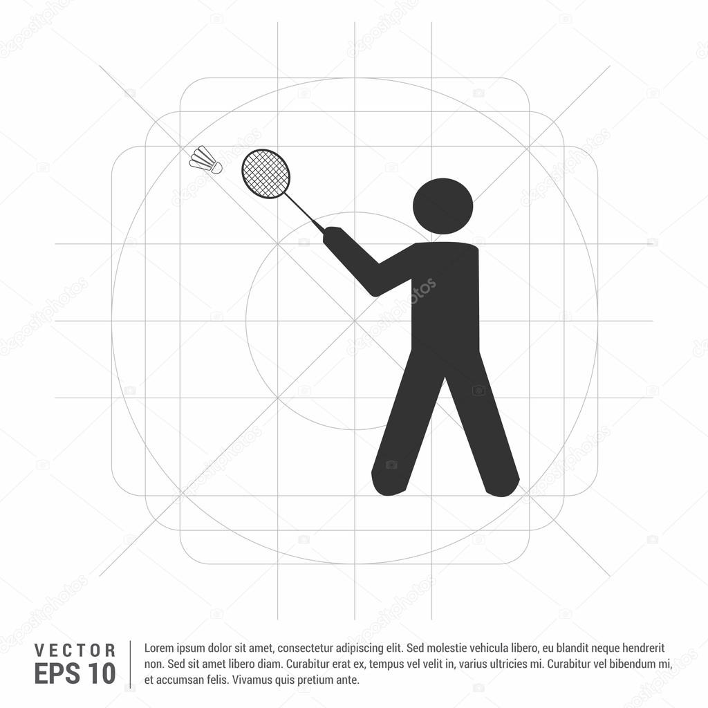 Icono del jugador de bádminton Vector de stock #106217412 de ©ibrandify