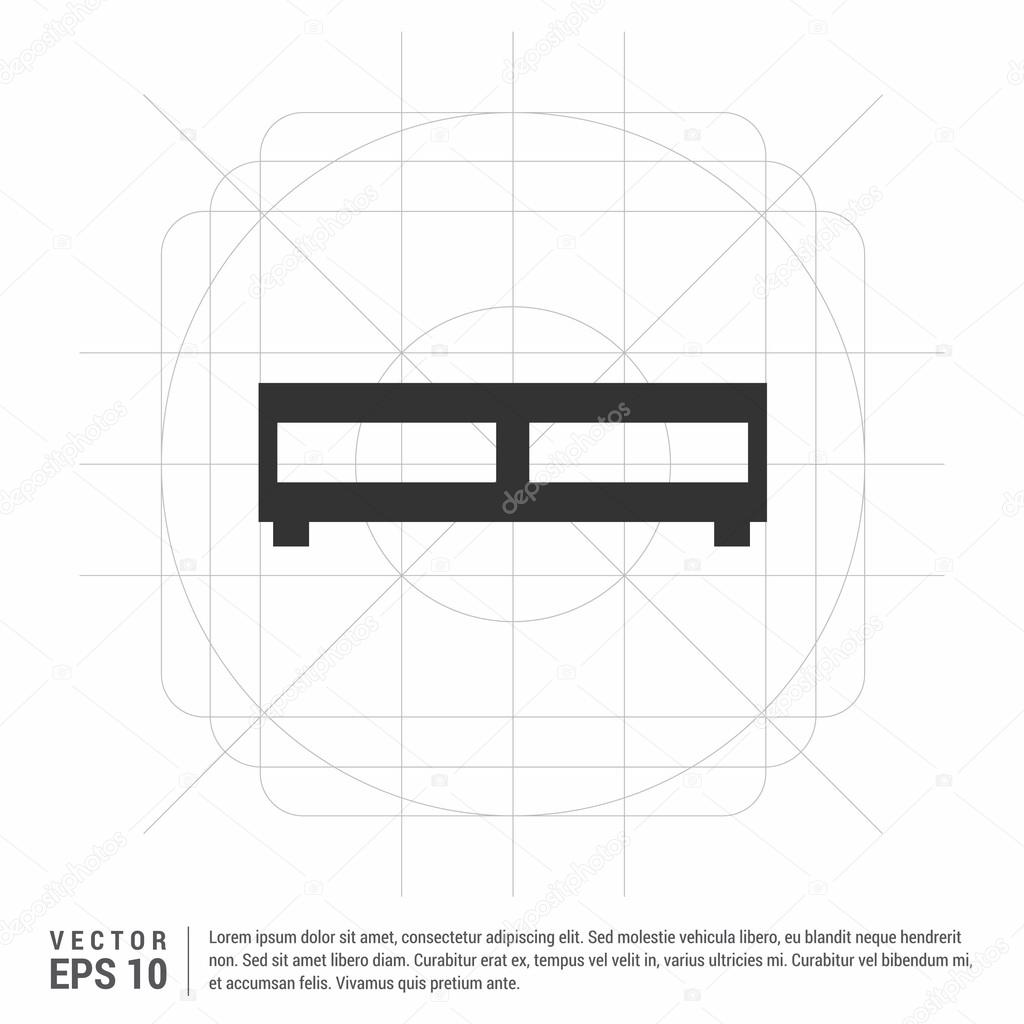 Table with shelves icon Stock Vector by ©ibrandify 106235400