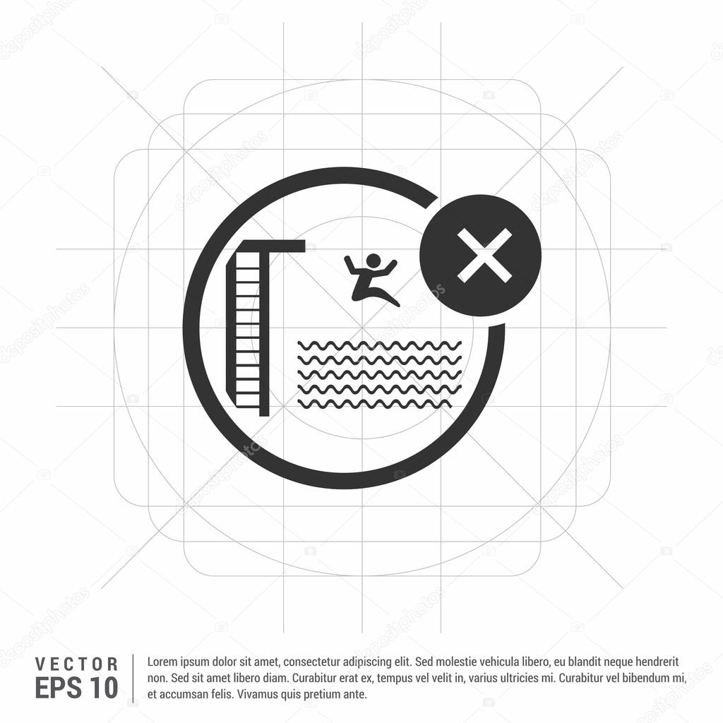 Jumping in water forbidden icon Stock Vector by ©ibrandify 106236618