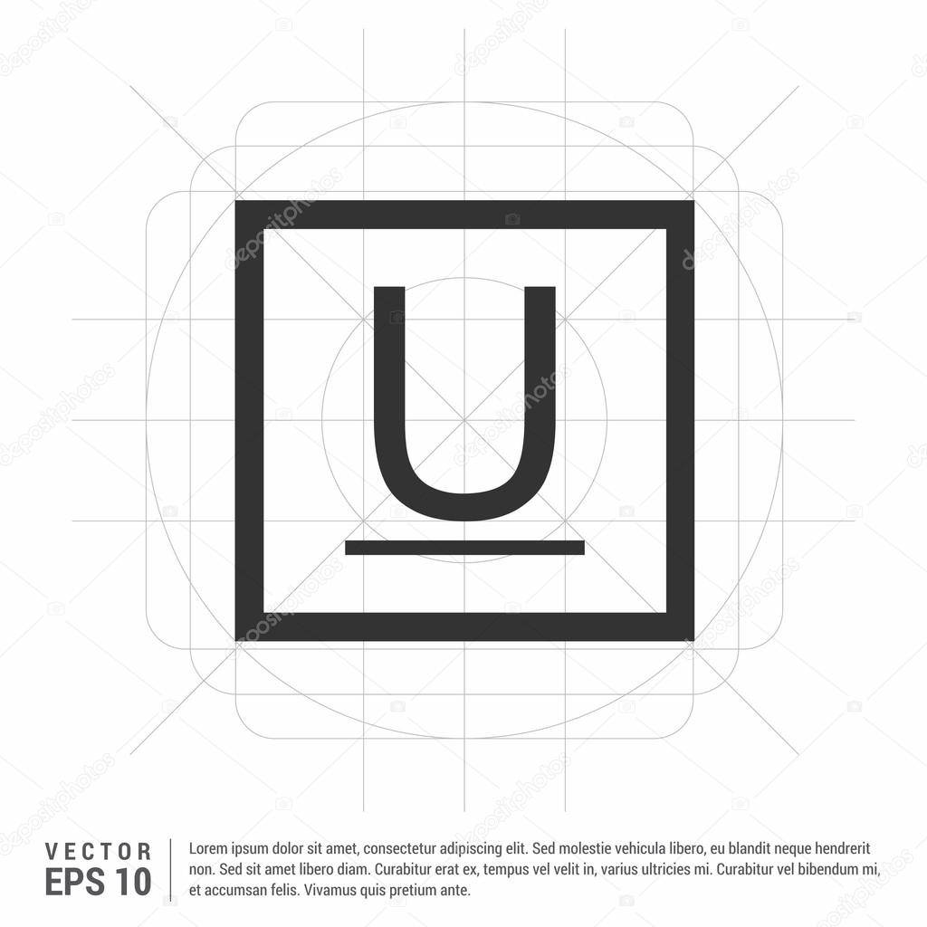Underline text icon Stock Vector Image by ©ibrandify #106252870
