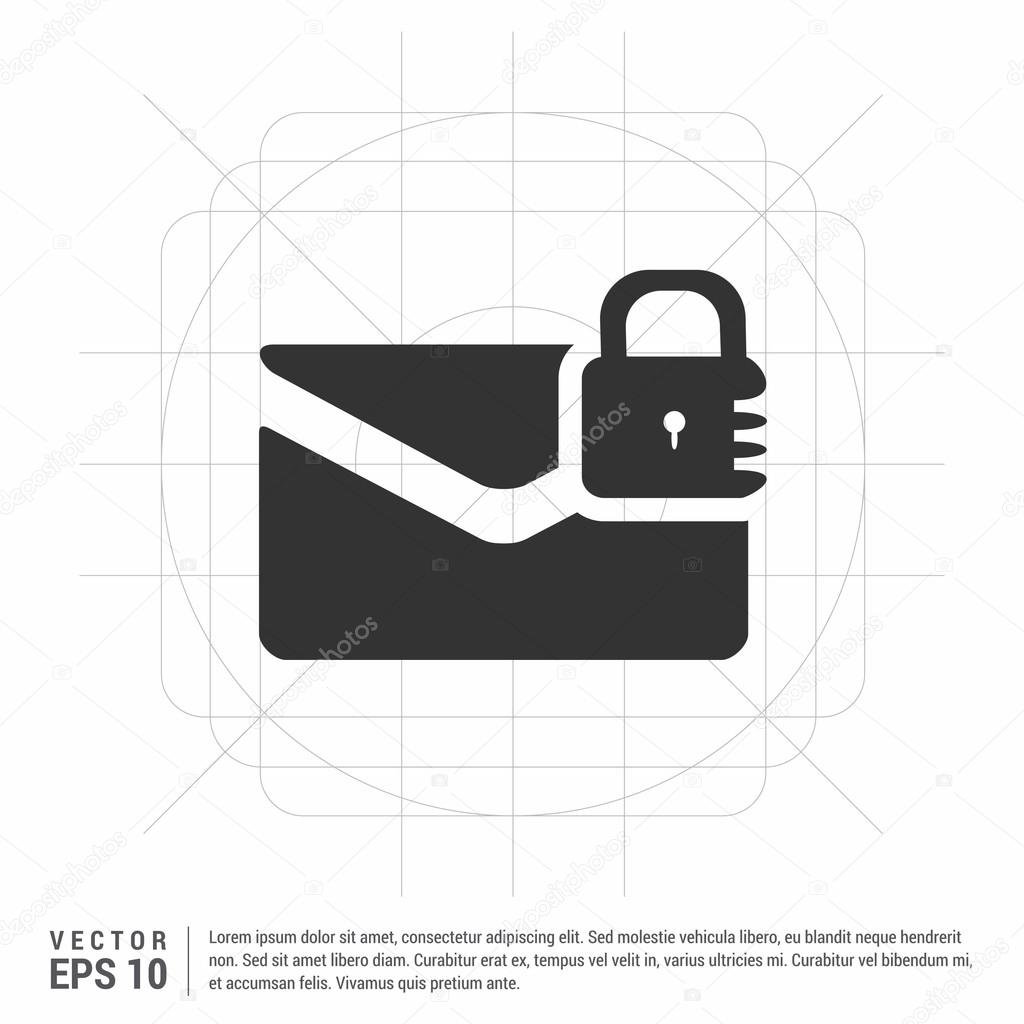 Locked mail icon Stock Vector Image by ©ibrandify #106261216