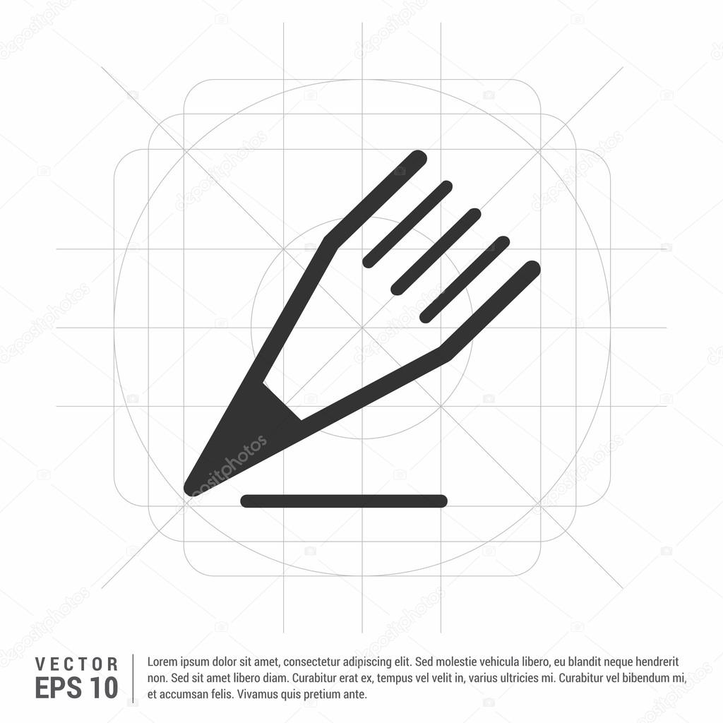 Flat design pencil icon Stock Vector by ©ibrandify 106266666