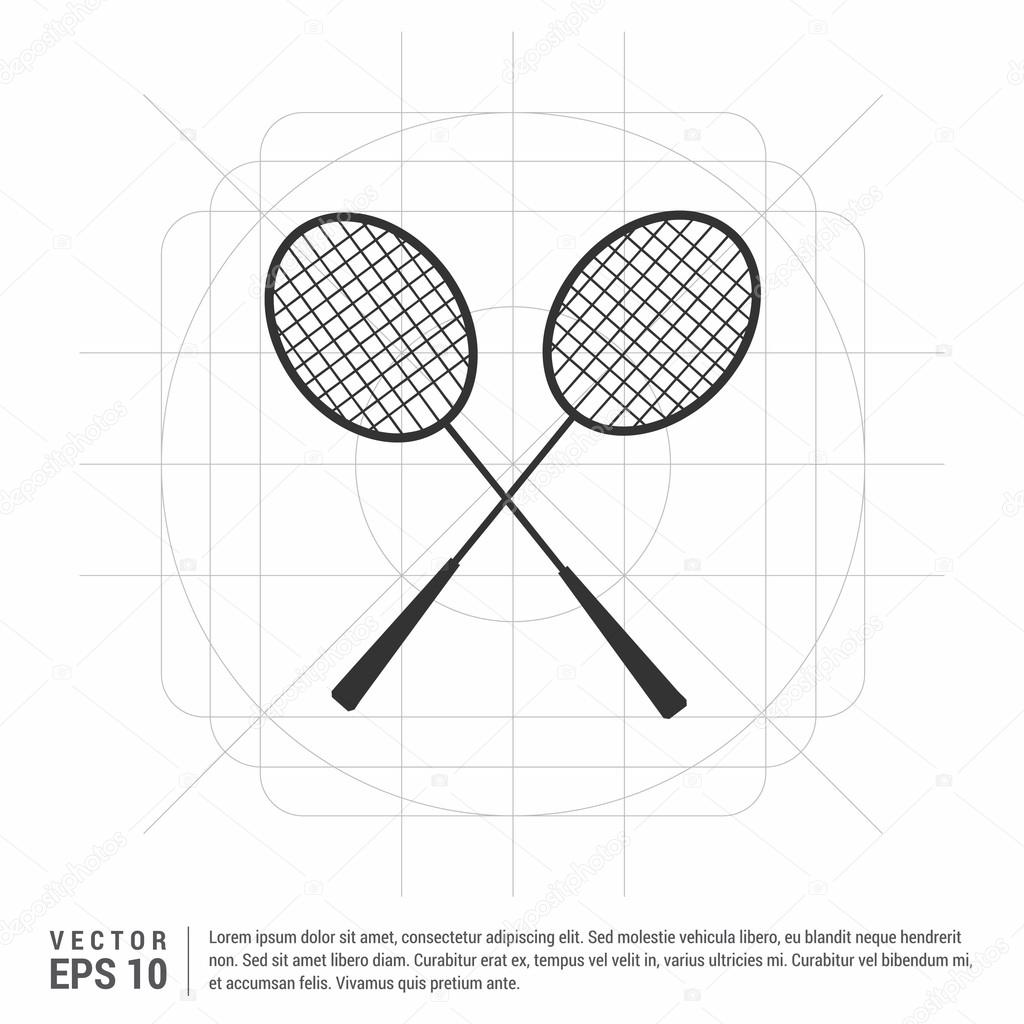 Badminton rackets icon Stock Vector Image by ©ibrandify #106297796