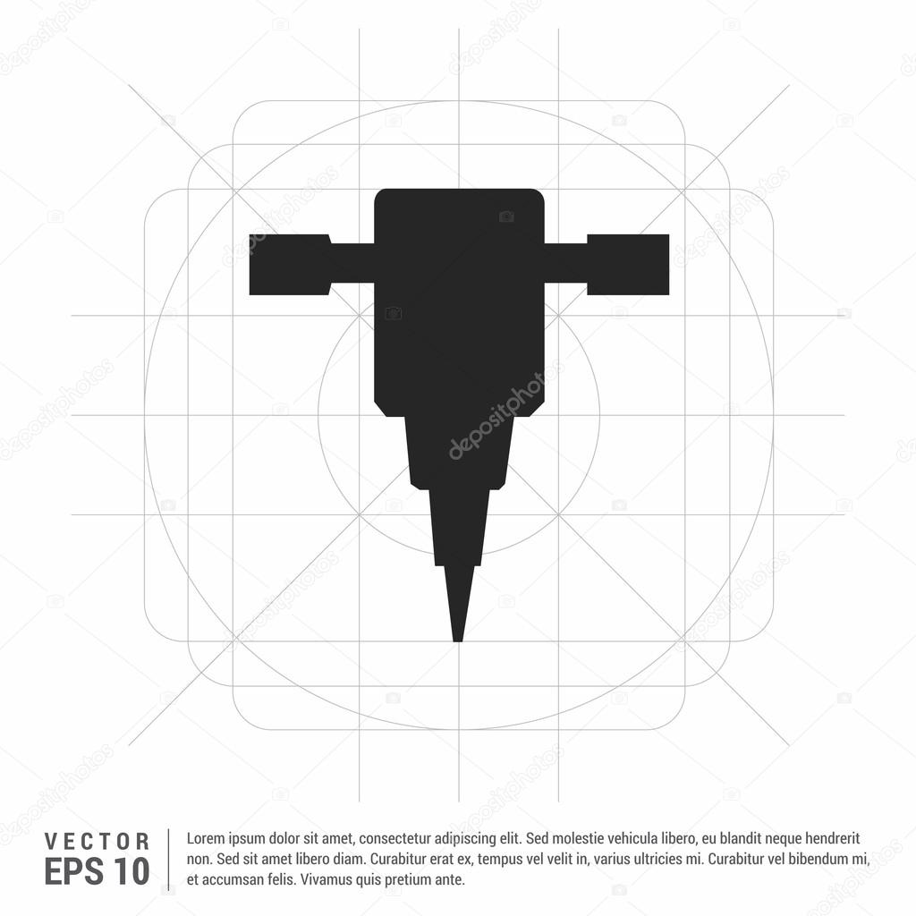 Electric jackhammer tool icon Stock Vector Image by ©ibrandify #109530450