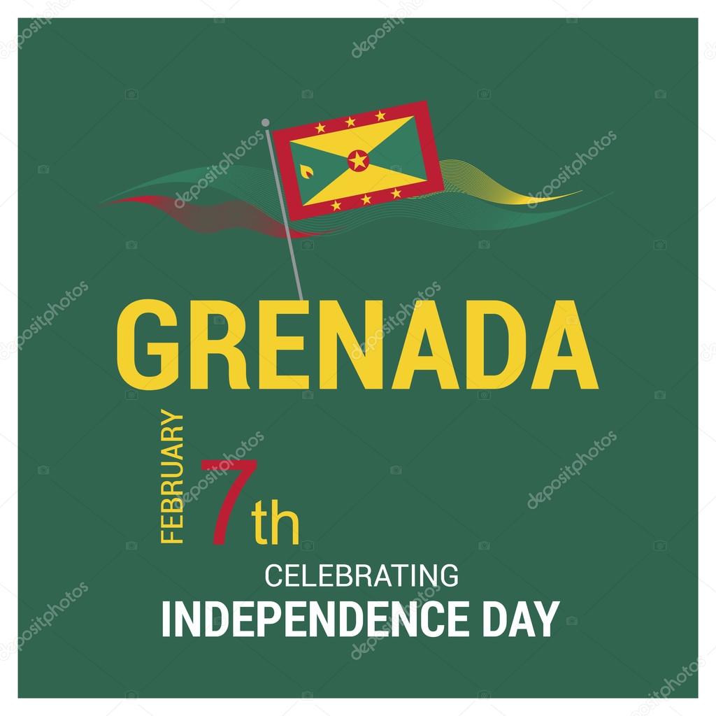 Grenada Independence Day poster Stock Vector Image by ©ibrandify #109539502