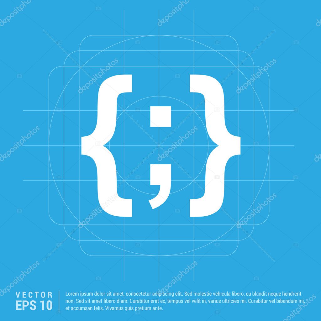 Curly braces icon — Stock Vector © ibrandify #109547358