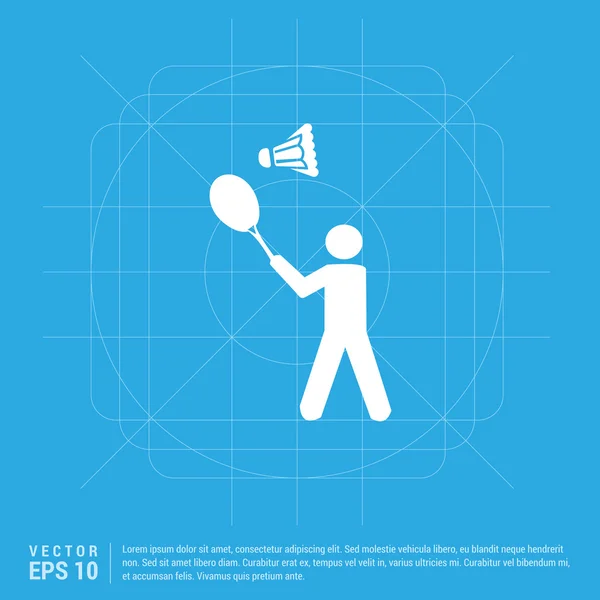 Badminton player icon Stock Vector by ©ibrandify 116204188