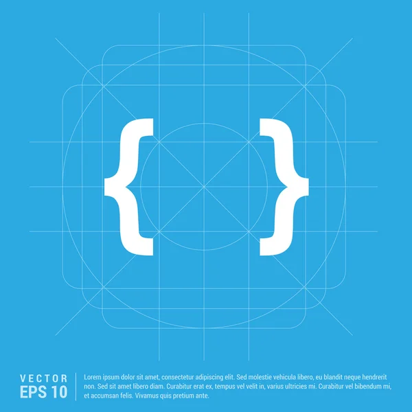 Curly braces icon — Stock Vector © ibrandify #109547358