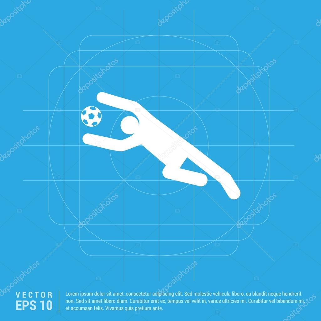 Saving goalkeeper icon Stock Vector by ©ibrandify 109558608