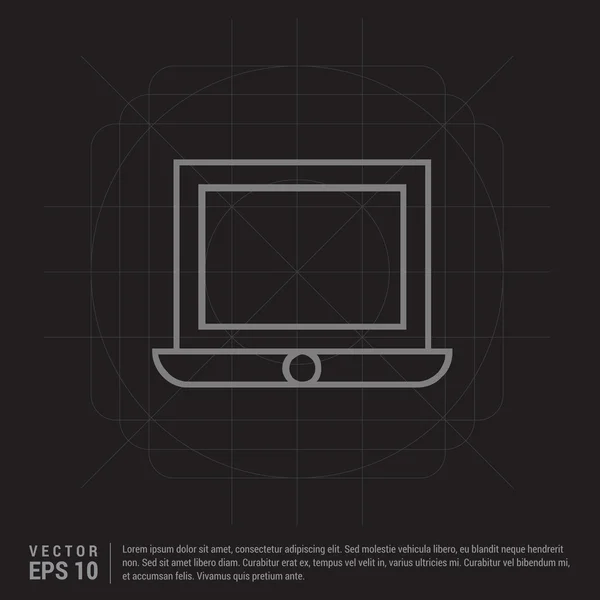 Computer Icon Black Background Stock Vector by ©ibrandify 192625122